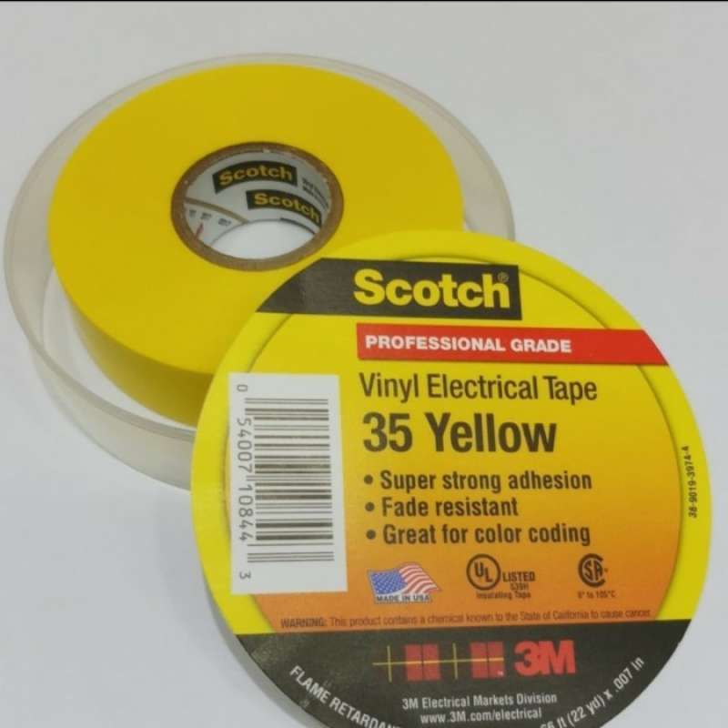 Promo 3M Scotch 35 Vinyl Electrical Yellow-Isolasi Listrik 3M Diskon 17 ...