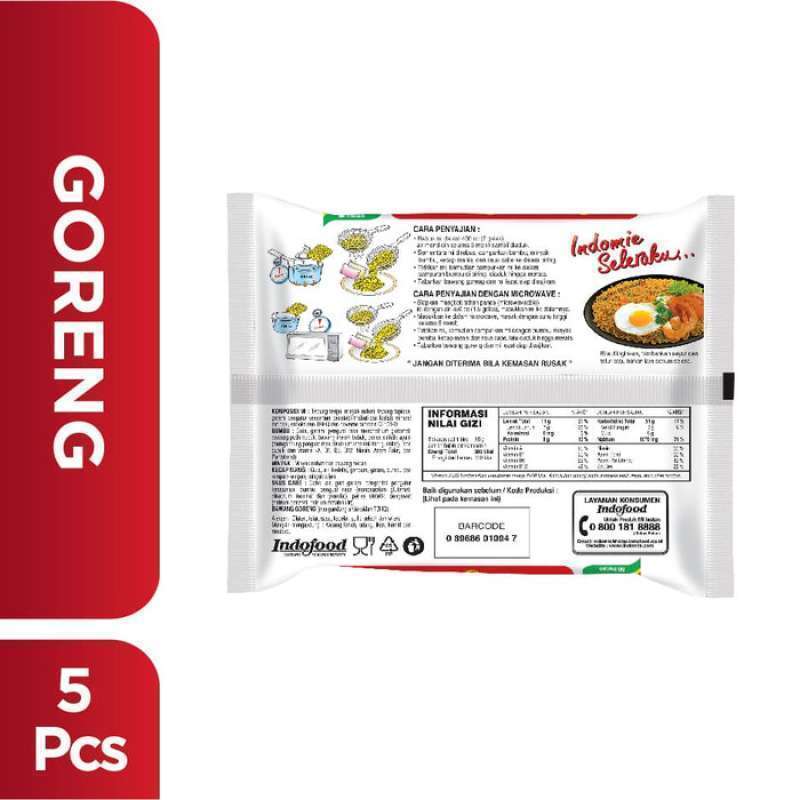 Promo Indomie Goreng Mie Instan [85 G / 5 Pcs] Diskon 8% Di Seller ...