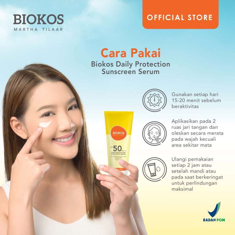 Promo BIOKOS Daily Protection Sunscreen Serum SPF50 Pa+++ 30ml Diskon ...