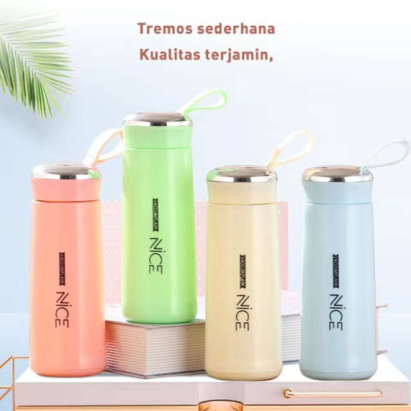 Promo Botol Minuman Kaca Nice 400ML Cover Plastik Cantik/ botol Minum ...