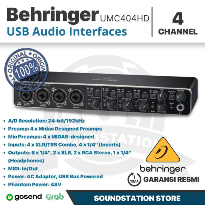 Promo Soundcard Behringer UMC404 HD Audio Interface Diskon 33% di ...