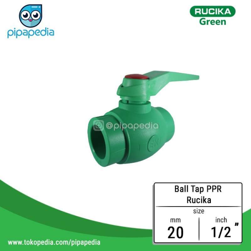 Promo Ball Tap/ Valve PPR Fitting PPR Rucika 20mm x 1/2 inch Diskon 23% ...
