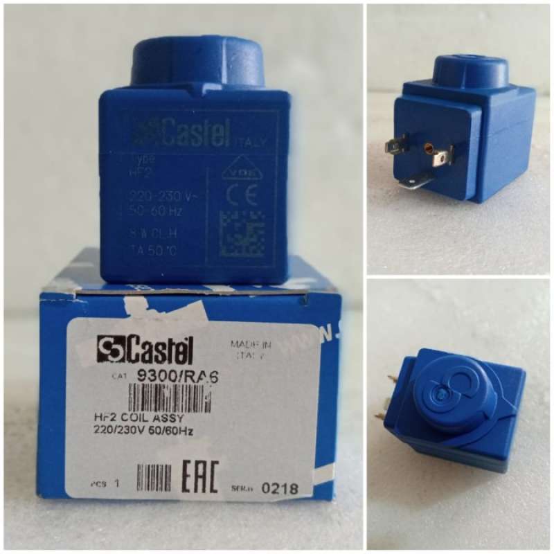 Jual Solenoid Coil Castel Hf2 220-230v 9300/ra6 (blue) Di Seller Min ...