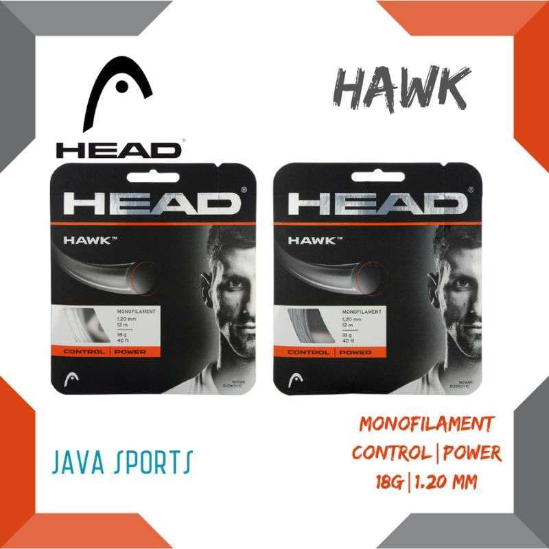 Jual Senar Tenis Head Hawk 18 | Monofilament |control-power |18g | 1 ...