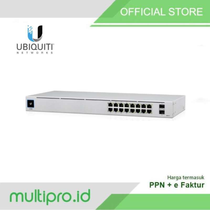 Jual Ubiquiti USW-16-PoE GEN2 UniFi Switch 16 PoE + 2 SFP Managed di Seller MULTIPRO.ID Official ...