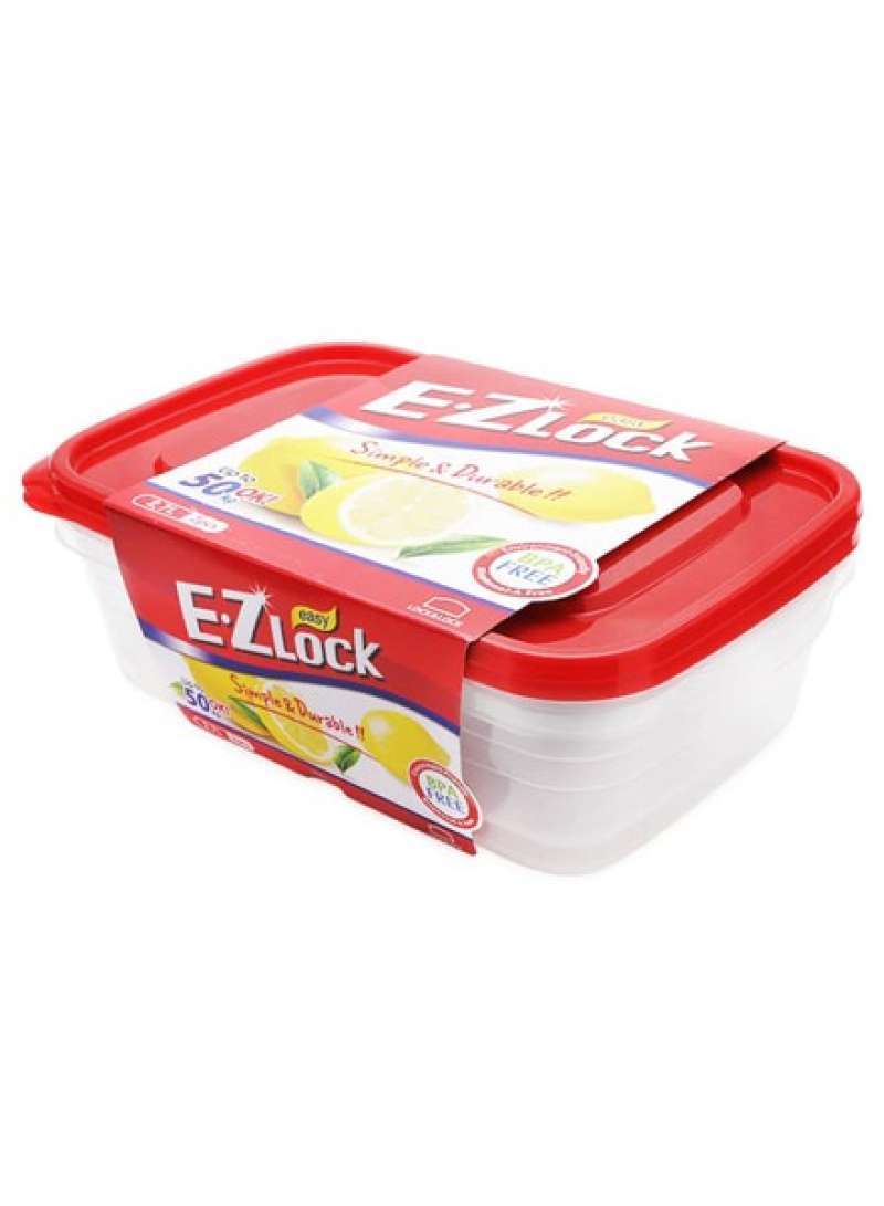 Promo Locknlock Food Container Ez Lock 2.7lx2p - Hle6804s Diskon 20% Di ...