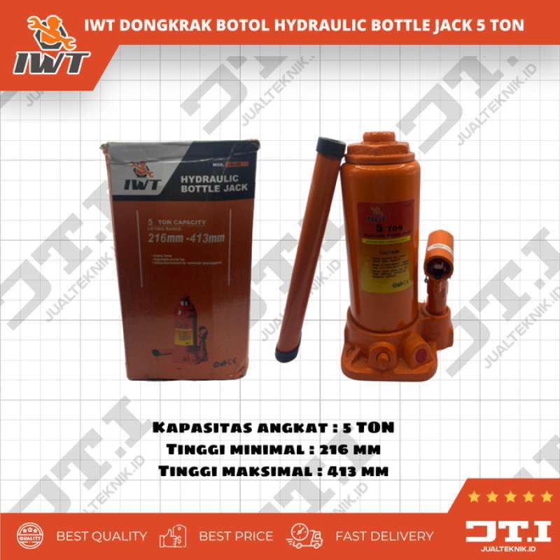 Jual Iwt Dongkrak Botol 5 Ton Hydraulic Bottle Jack Mobil Di Seller ...