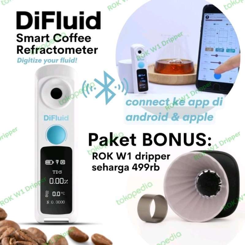 Jual DiFluid Smart Coffee Refractometer - alat ukur TDS kopi pocket size di Seller Silia Store ...