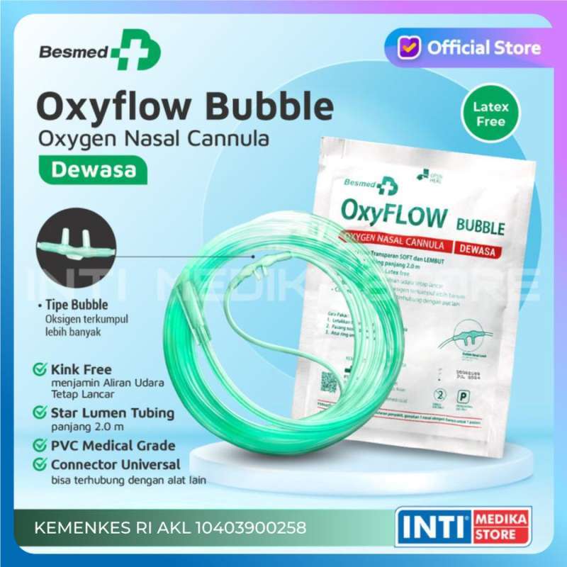 Jual BESMED - Nasal Oxygen Cannula / Selang Oksigen Adult / Oxyflow ...