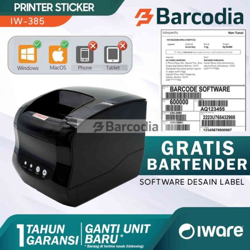 Promo Printer Struk Kasir 80Mm & Barcode Sticker Label 2In1 Usb Lan ...