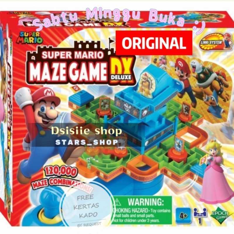 Promo Super mario Maze game Dx Deluxe Original Epoch / Family Game Maze ...