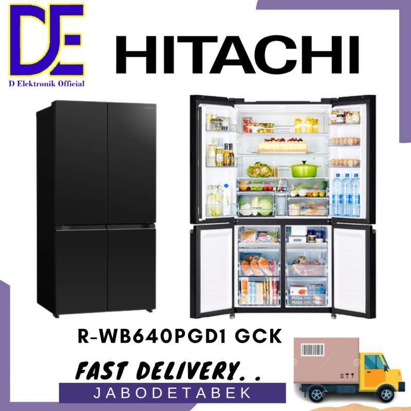 Promo Kulkas Side By Side 4 Pintu Hitachi R-WB640PGD1-GCK 569 Liter RWB640PGD1 Diskon 11% di ...
