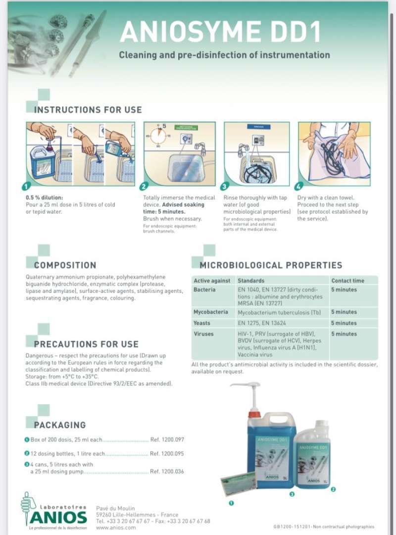 Jual Aniosyme Dd1 (disinfektant Alat Bedah) Di Seller Medika Lestari ...