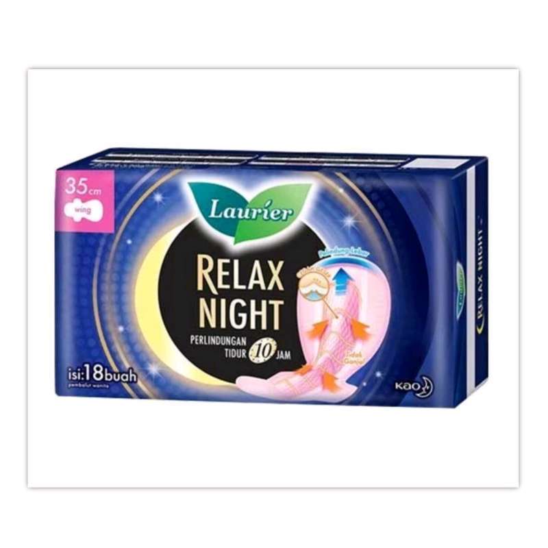 Jual Laurier Relax Night 35 Cm Isi 18 Pad Pembalut Wanita Di Seller ...