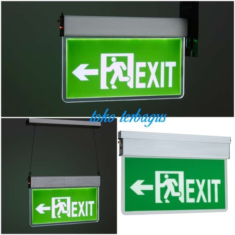 Jual Lampu EXIT LED / Lampu petunjuk darurat Emergency EXIT Lamp 2 sisi ... Jual Lampu EXIT LED / Lampu petunjuk darurat Emergency EXIT Lamp 2 sisi ...