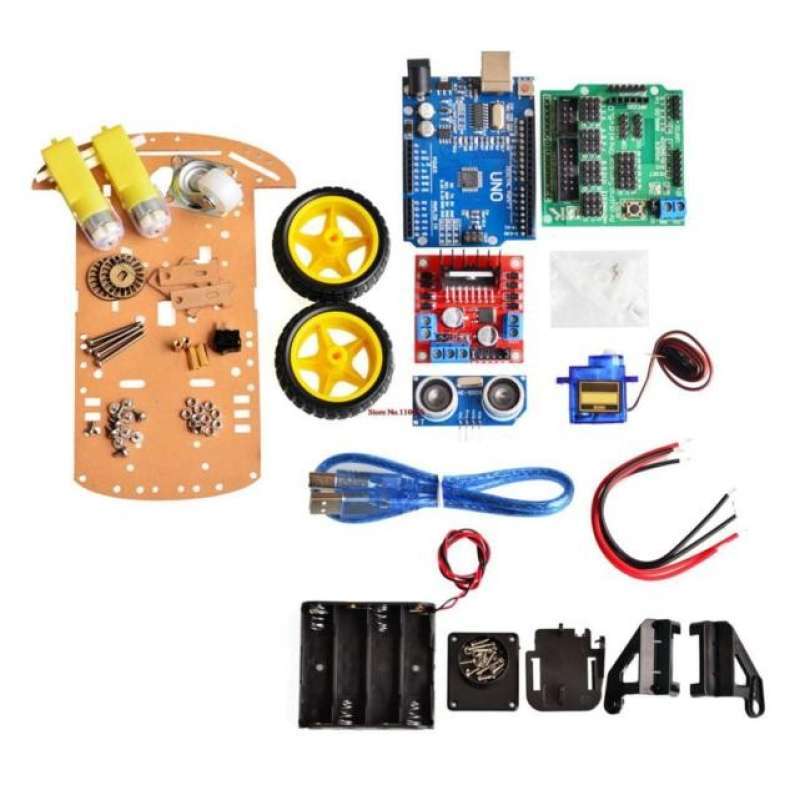 Promo Avoidance Tracking Motor Smart Robot Car Chassis Kit 2Wd Arduino ...