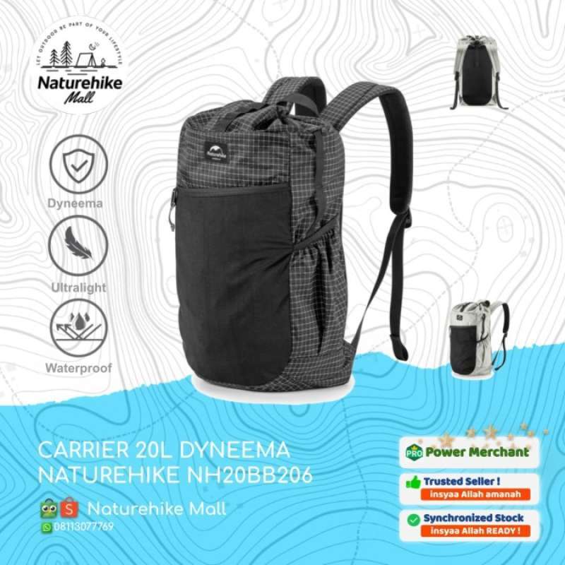 Promo Carrier 20L Dyneema Naturehike Nh20Bb206 Tas Backpack Keril Ultralight Diskon 23% di ...