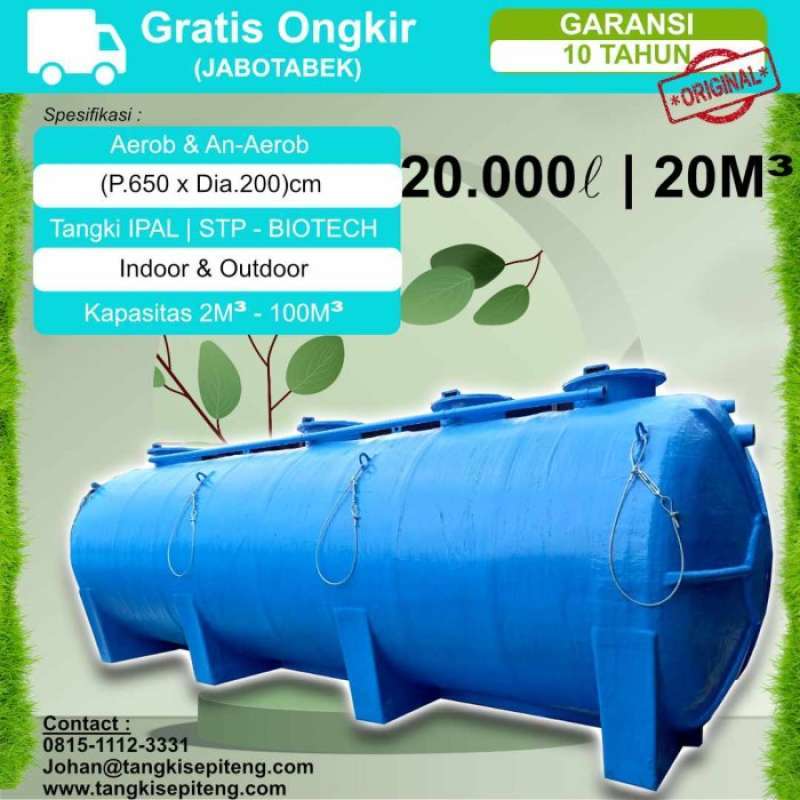 Promo Tangki Pengolahan Air Limbah Stp - Sewage Treatment Plant 20m3 ...