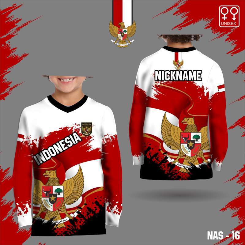 Jual Baju anak hut kemerdekaan ri ke 78 tahun 2023 kaos 17 an dirgarahayu indonesia lengan ...