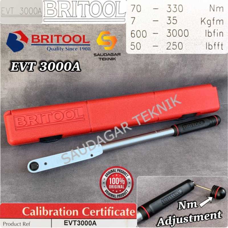 Jual KUNCI MOMEN BRITOOL EVT 3000 A KUNCI TORSI TORQUE WRENCH EVT3000 A ...