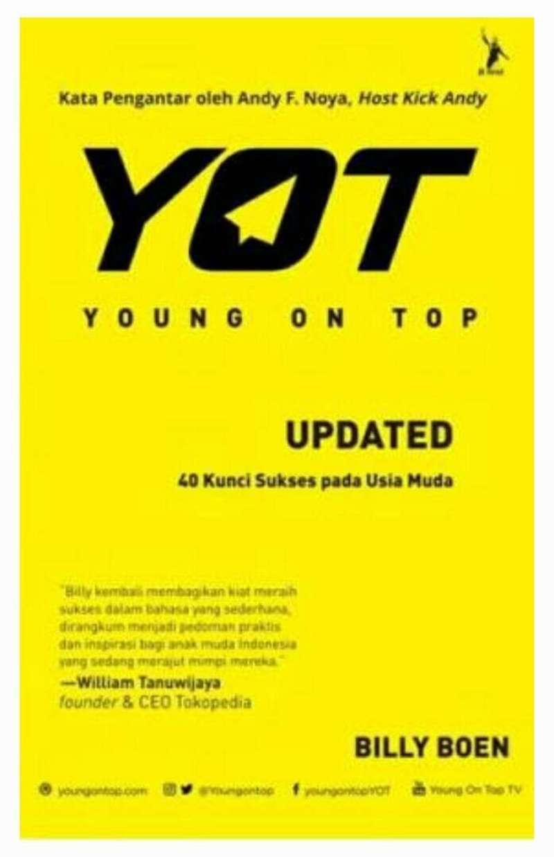 Promo YOUNG ON TOP UPDATED 40 KUNCI SUKSES DI USIA MUDA oleh BILLY BOEN ...