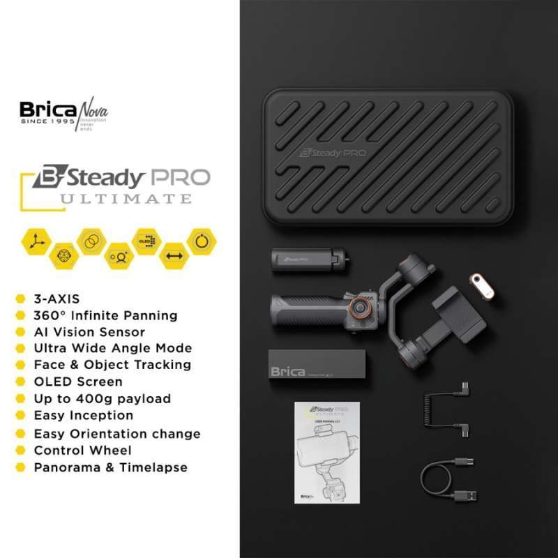 Jual Brica B-steady Pro Ultimate 3-axis Gimbal Stabilizer - Bsteady ...