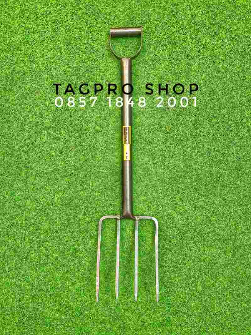 Jual garpu tanah baja garpu taman garpu injek mata 4 full coating ...