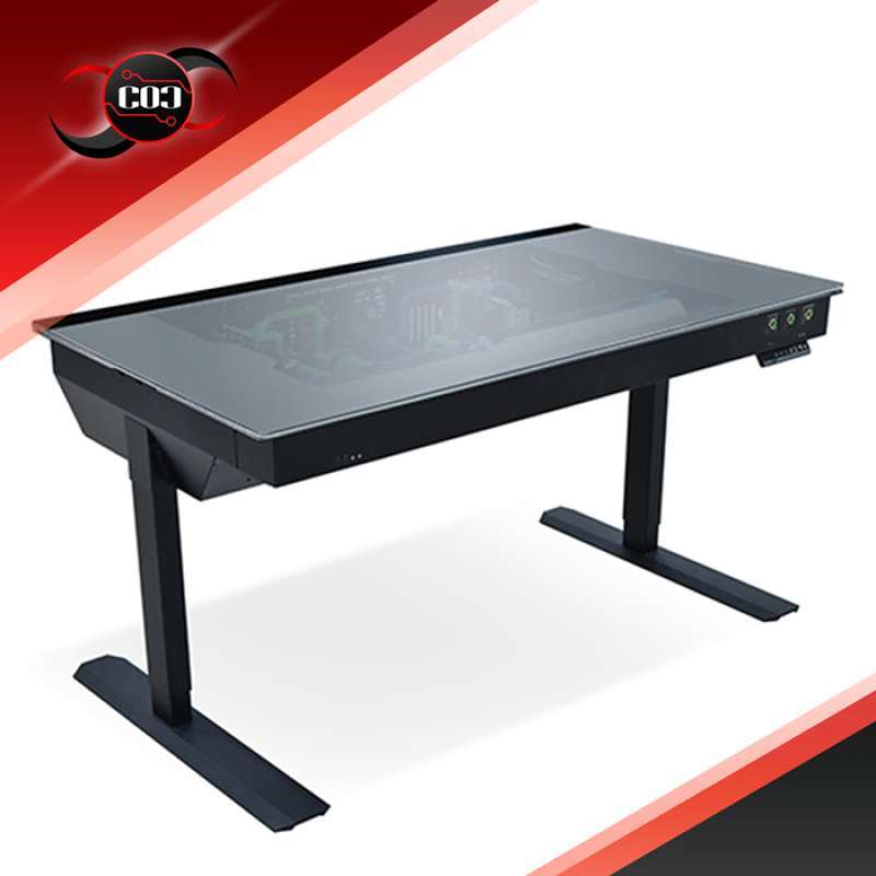 Promo LIAN LI DK-05F BLACK A DUAL SYSTEM MOTORIZED DESK PC with ...