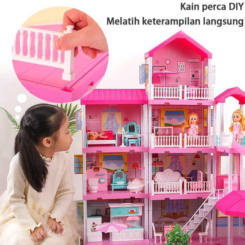 Promo Rumah Rumahan Mainan Princess Villa-86cm Rumah Barbie Ukuran ... Promo Rumah Rumahan Mainan Princess Villa-86cm Rumah Barbie Ukuran ...