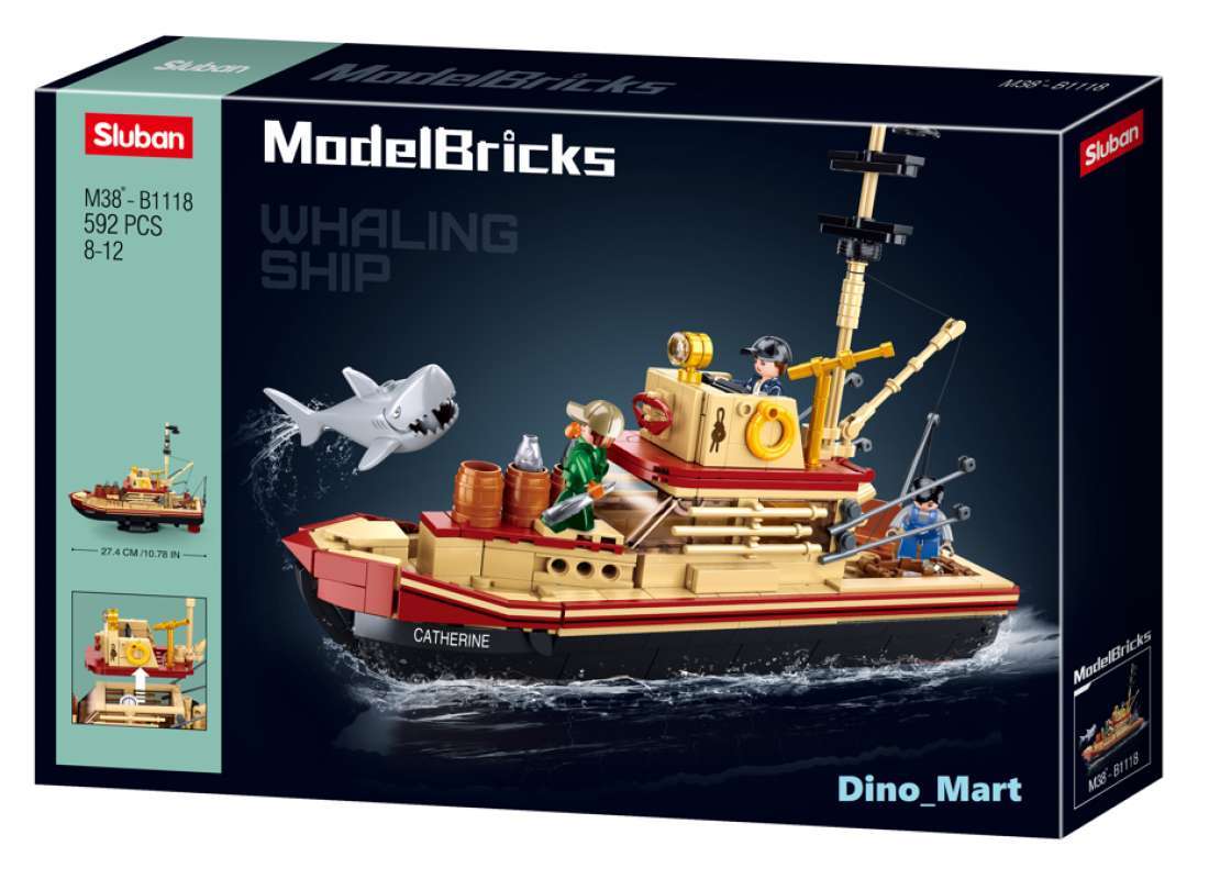 Promo Sluban Model Bricks Kapal Nelayan The Great Shark M38-B1118 ...