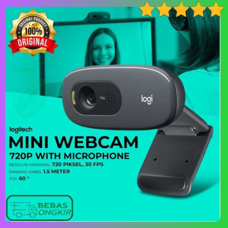 Promo Webcam Logitech C270 Hd 720P With Microphone Auto Pencahayaan ...
