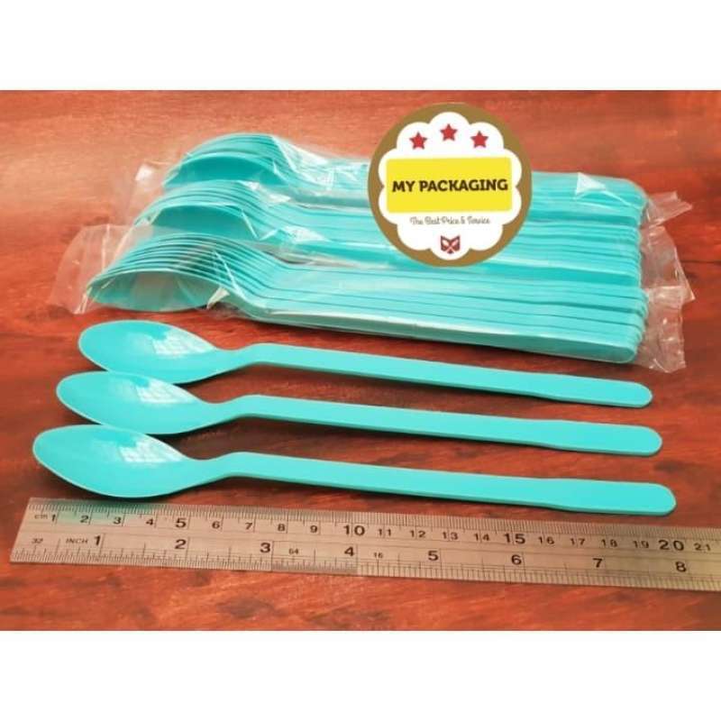 Jual Sendok Teh Plastik Panjang Premium - Bening (isi 10pcs) Di Seller ...