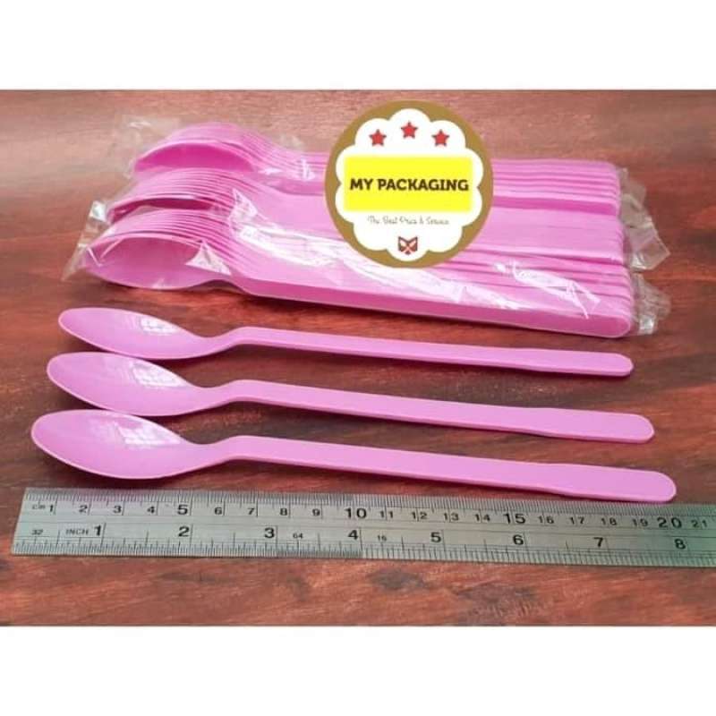 Jual Sendok Teh Plastik Panjang Premium - Bening (isi 10pcs) Di Seller ...