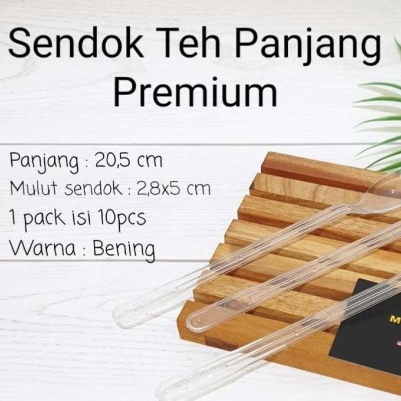 Jual Sendok Teh Plastik Panjang Premium - Bening (isi 10pcs) Di Seller ...
