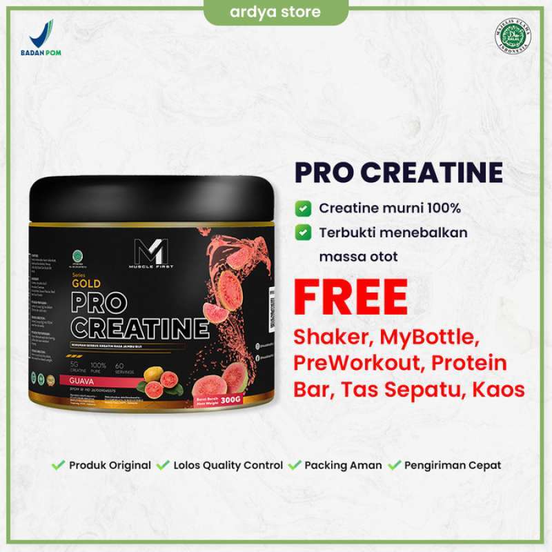 Promo Muscle First Pro Creatine Monohydrate 300gram Pembentukan Otot ...