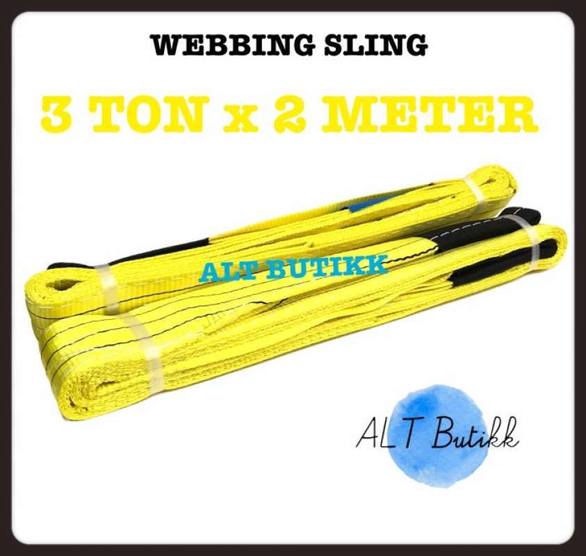 Promo WEBBING SLING 3 TON X 2 METER | TALI ANGKAT | WEBING BELT 3T x 2M Diskon 23% di Seller ...