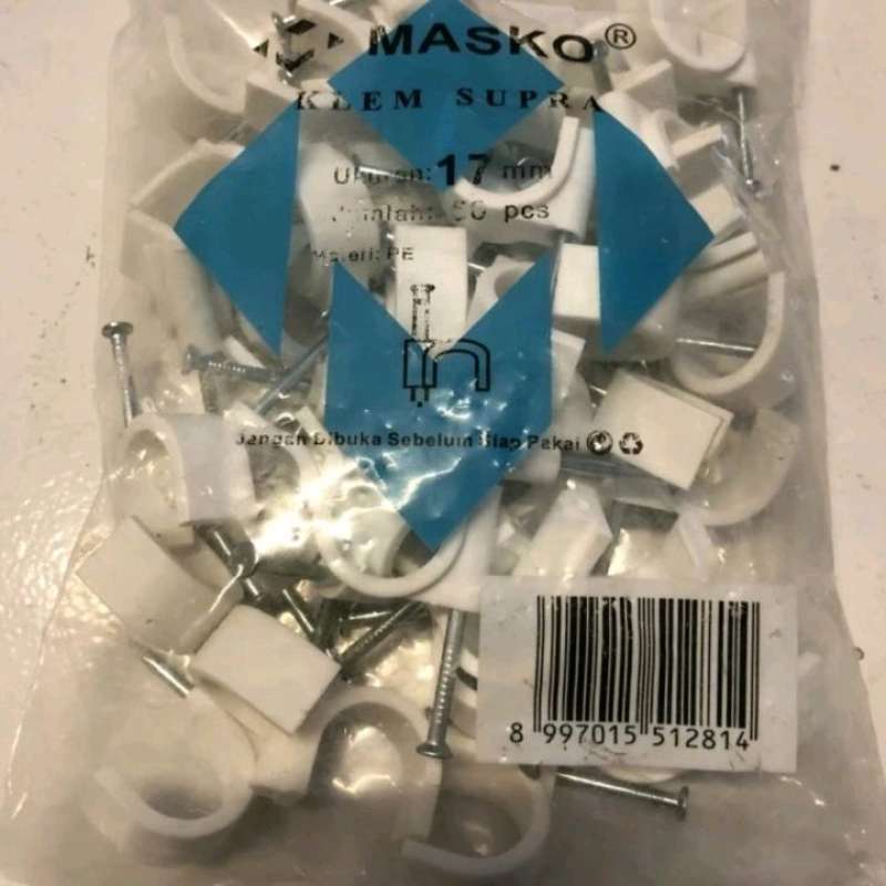 Jual Klem Kabel Isi 7 Pcs Per Pack Masko Klip Cable Clamp Di Seller ...