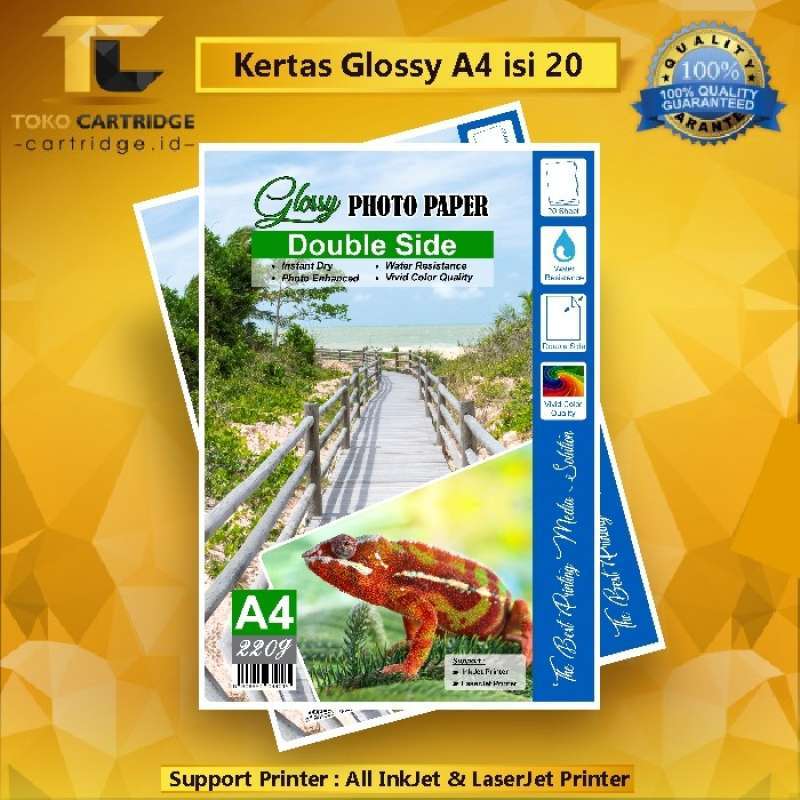 Promo Kertas Glossy Photo Paper Double Side A4 220gsm, Kertas Foto Printer Diskon 17% di Seller ...