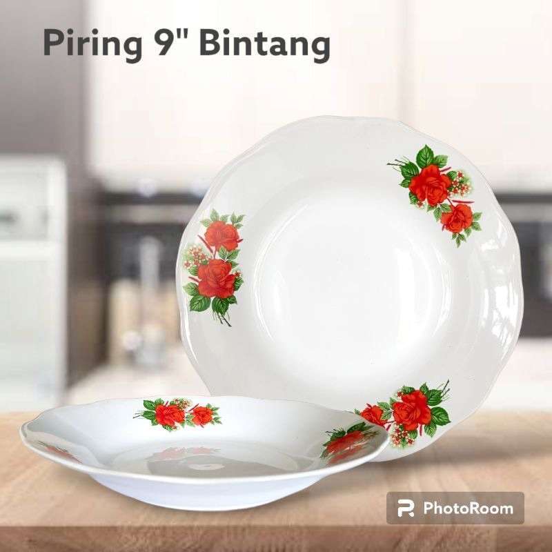 Jual Piring Makan Keramik Bunga / Piring Keramik 8-9Inch / Piring ...