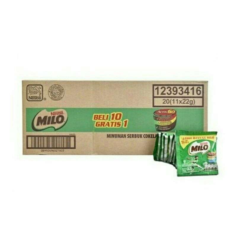 Jual Milo Activ-go Sachet (1 Dus/20 Renceng @ 11 Sachet) Di Seller Toko ...