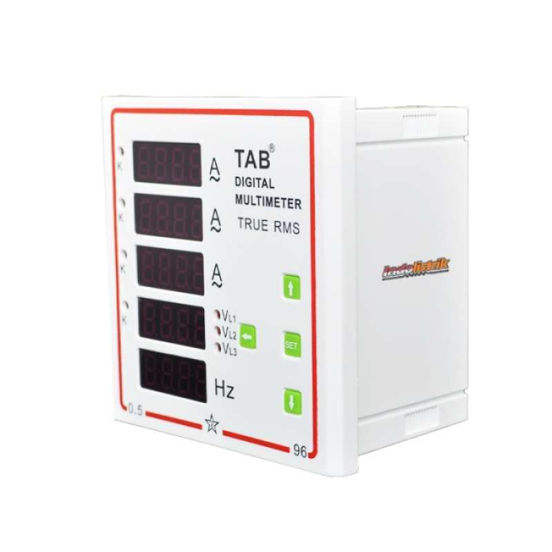 Promo Multi Meter Digital AC 3 fasa 96x96mm TAB 3 Ampere, 1 Volt, 1 HZ ...