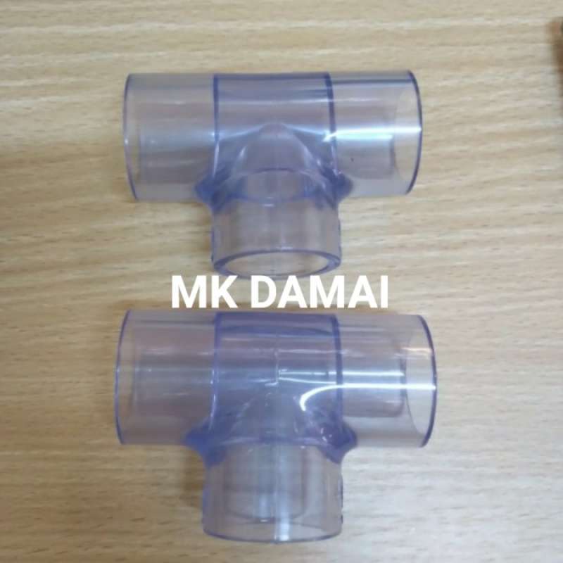 Promo Tee Pvc bening transparan 1inch / Tee Pipa Pvc clear Sch 40 ...