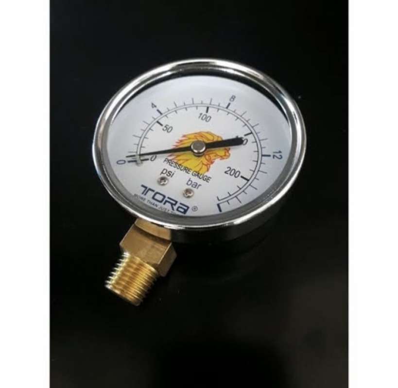 Jual Alat Ukur Meteran Angin Kompresor - Tora Pressure Gauge 6/10 Bar ...