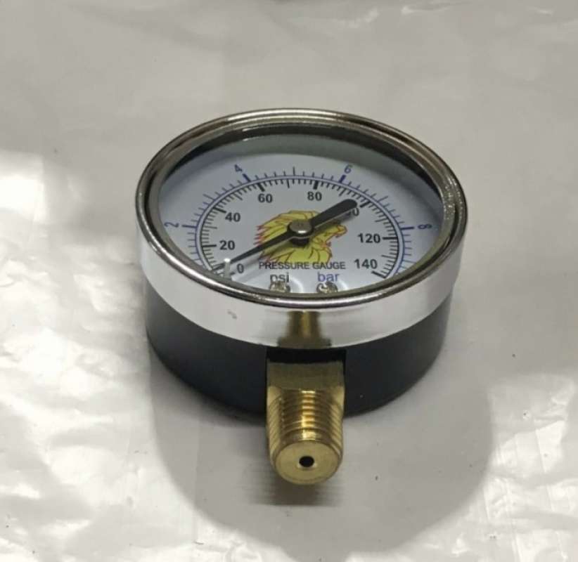 Jual Alat Ukur Meteran Angin Kompresor - Tora Pressure Gauge 6/10 Bar ...