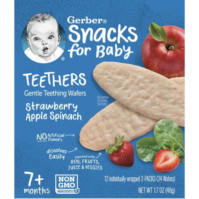 Promo Gerber, Teethers 7+Mo Strawberry Apple Spinach Diskon 23% di Seller Darkness - Duri Kepa ...