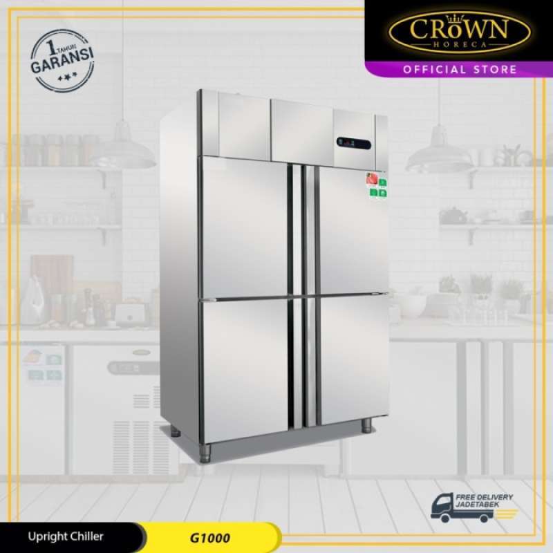 Promo Crown Upright Chiller 1050 Liter 4 Door G1000 Diskon 23% Di ...