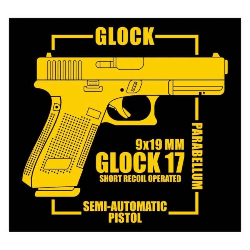 Promo Glock 17 Semi Automatic Cutting Sticker Diskon 23% Di Seller ...