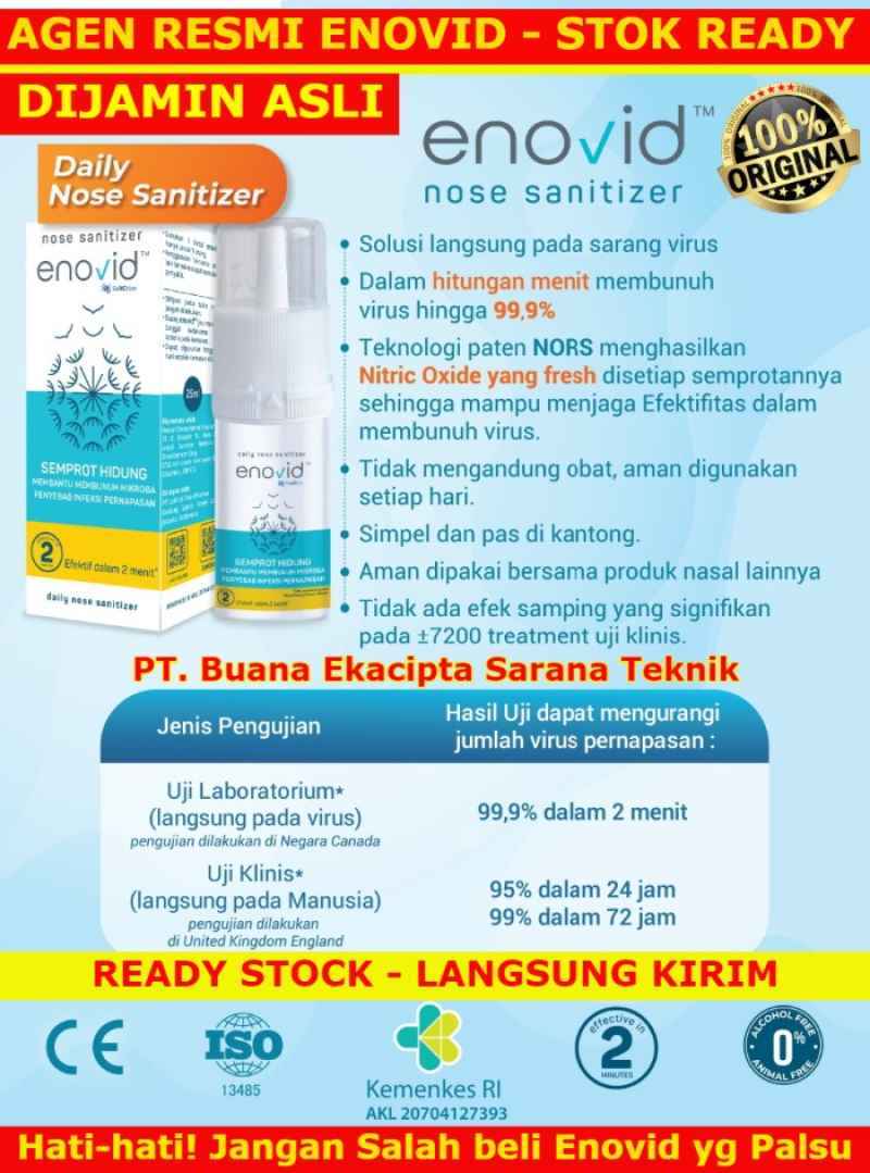 Promo Ready! Enovid Nose Sanitizer-Nasal Spray Semprot Hidung Membunuh ...