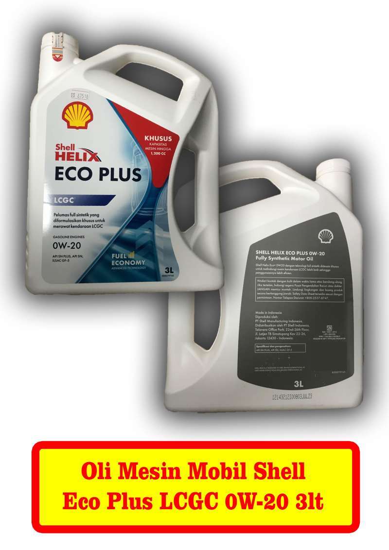 Jual Oli Mesin 3,5lt Galon Shell Helix Eco Plus 0w20 0w-20 -67518- Di ...