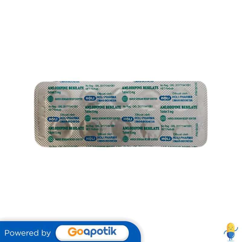 Jual AMLODIPINE BESILATE HOLI 5 MG STRIP 10 TABLET di Seller Apotek ...